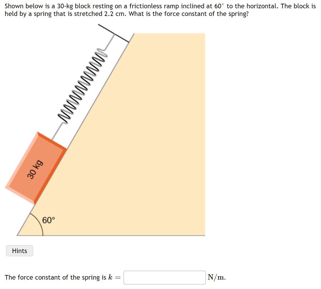 Solved Shown below is a 30−kg block resting on a | Chegg.com