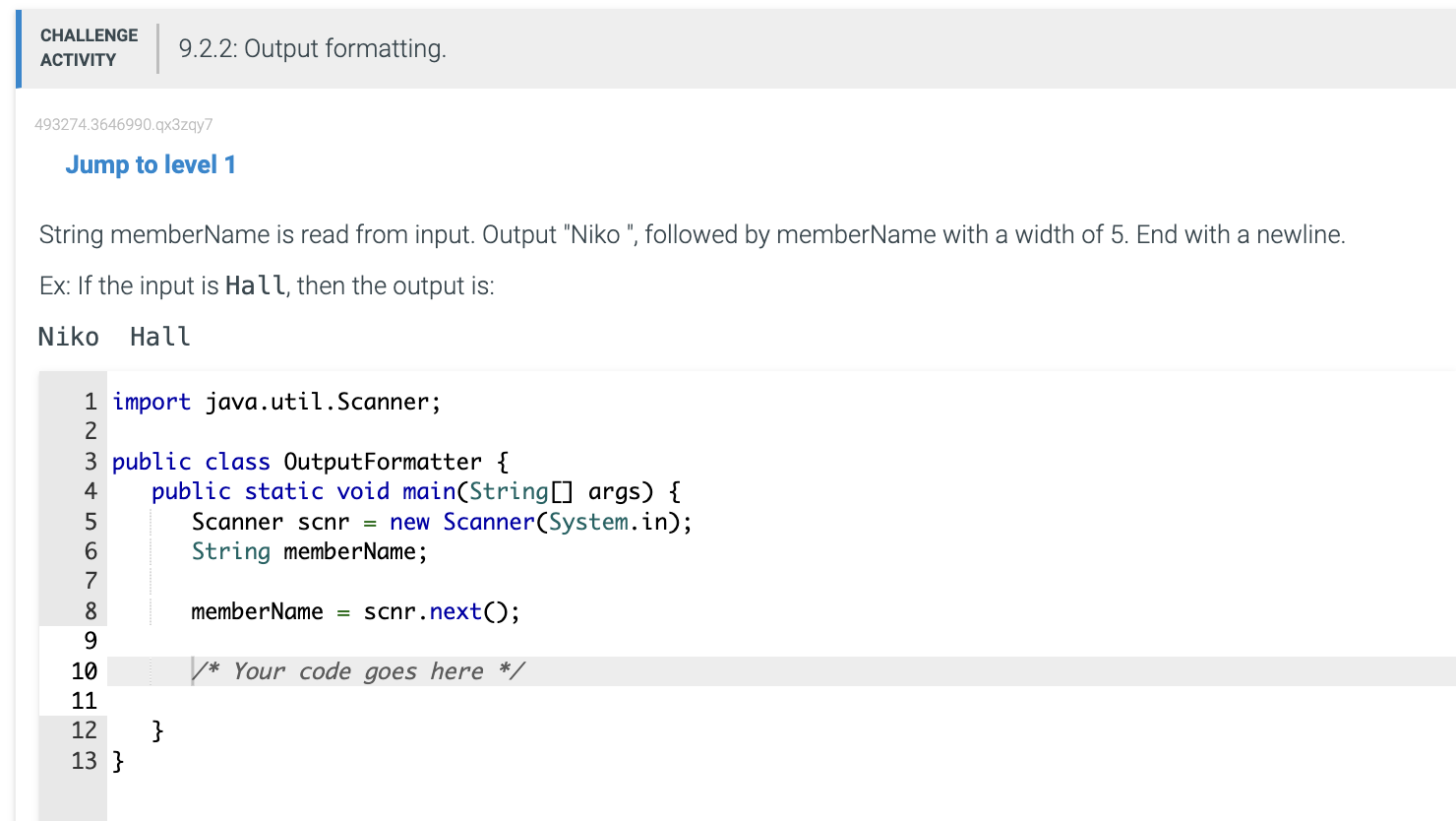 Solved 493274.3646990.qx3zay7 Jump to level 1 String | Chegg.com