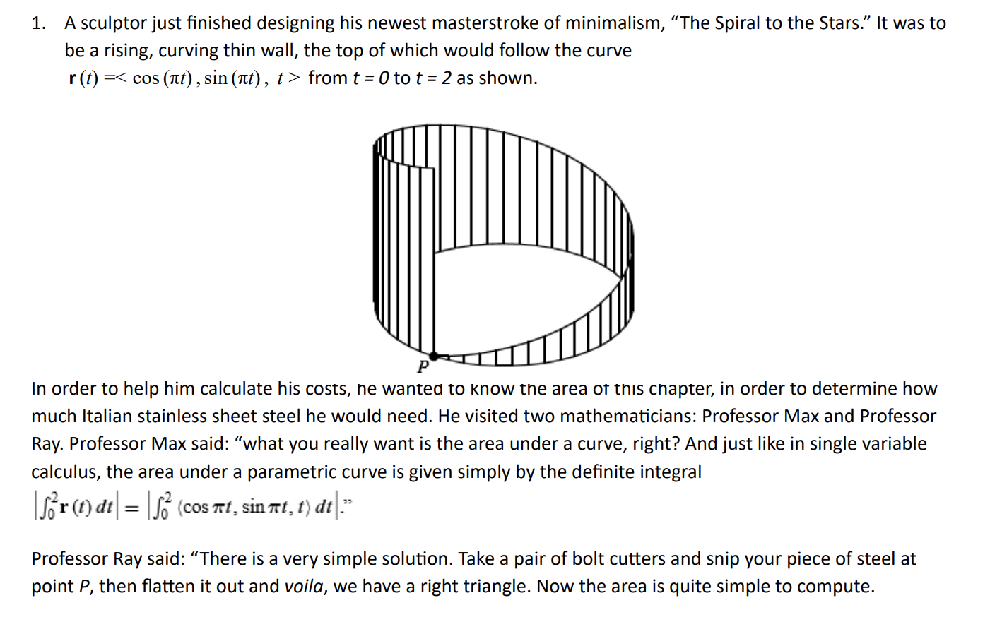 Solved a) Following Professor Max’s advice, derive the area | Chegg.com