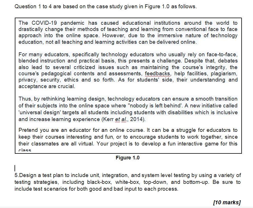 Solved Question 1 to 4 are based on the case study given in | Chegg.com