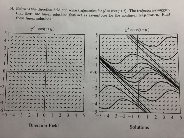 Solved 14. Below is the direction field and some | Chegg.com