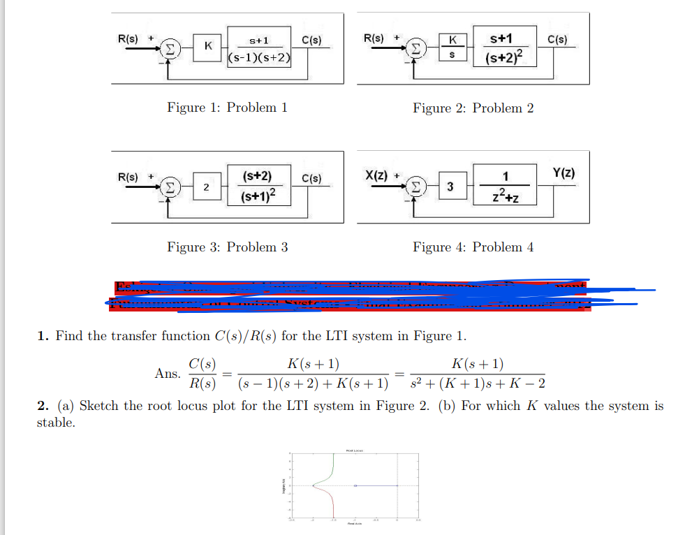 Solved 1 Find The Transfer Function C S R S For The Lti