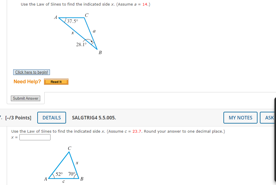 Solved Use the Law of Sines to find the indicated side | Chegg.com
