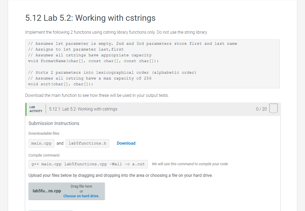Solved main.cpp #include "lab5functions.h" #include | Chegg.com
