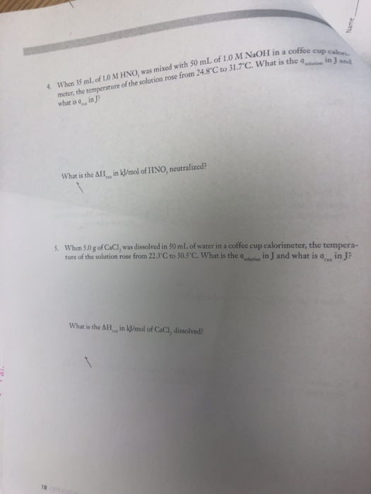 Solved EXPERIMENT DETERMINATION OF SPECiAIC HEAT AND VARIOUS | Chegg.com