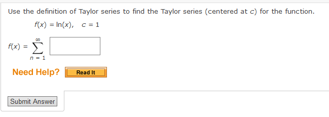 Solved Use the definition of Taylor series to find the | Chegg.com