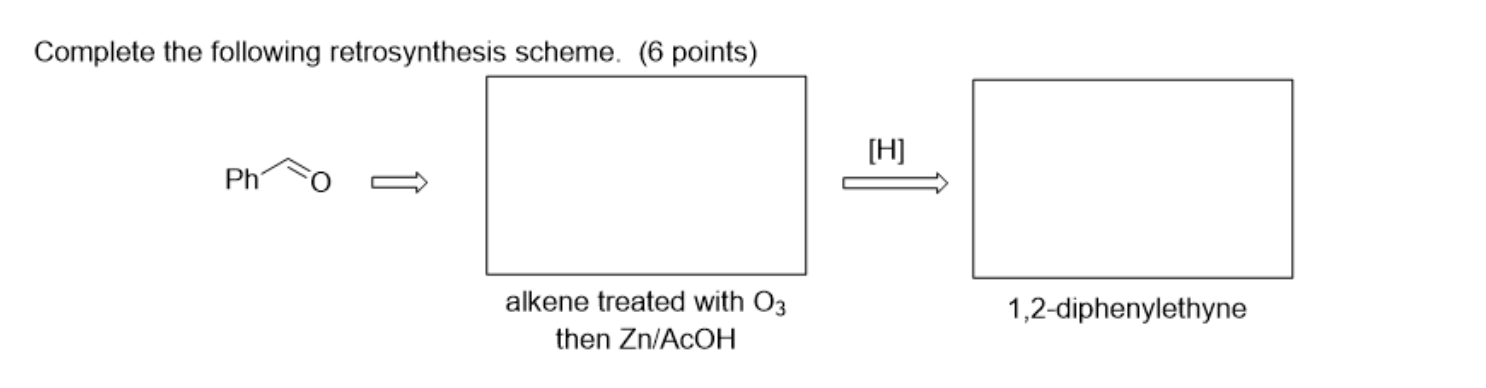 Solved Complete the following retrosynthesis scheme. (6 | Chegg.com