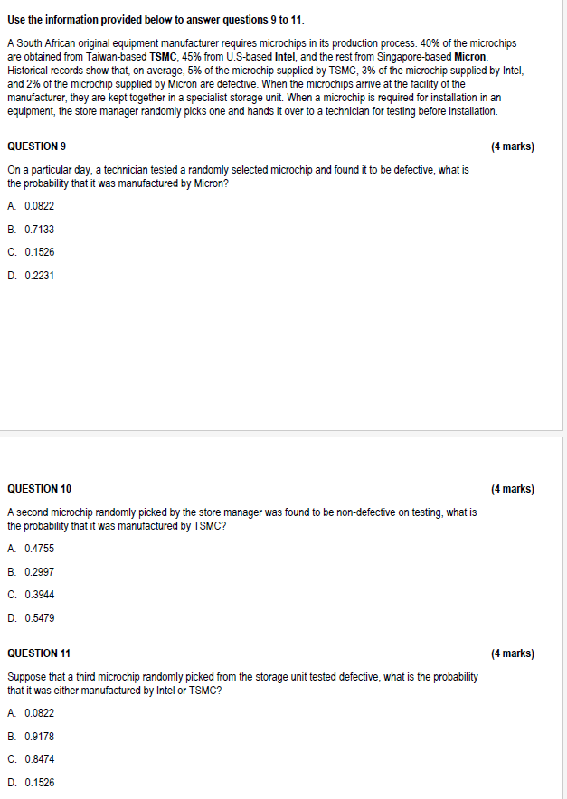 Solved Use the information provided below to answer | Chegg.com