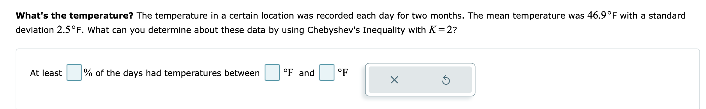Solved What's the temperature? The temperature in a certain | Chegg.com