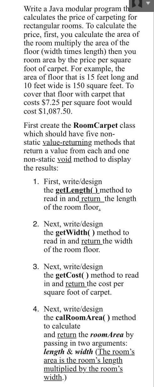 Solved Write A Java Modular Program Th Calculates The Price 
