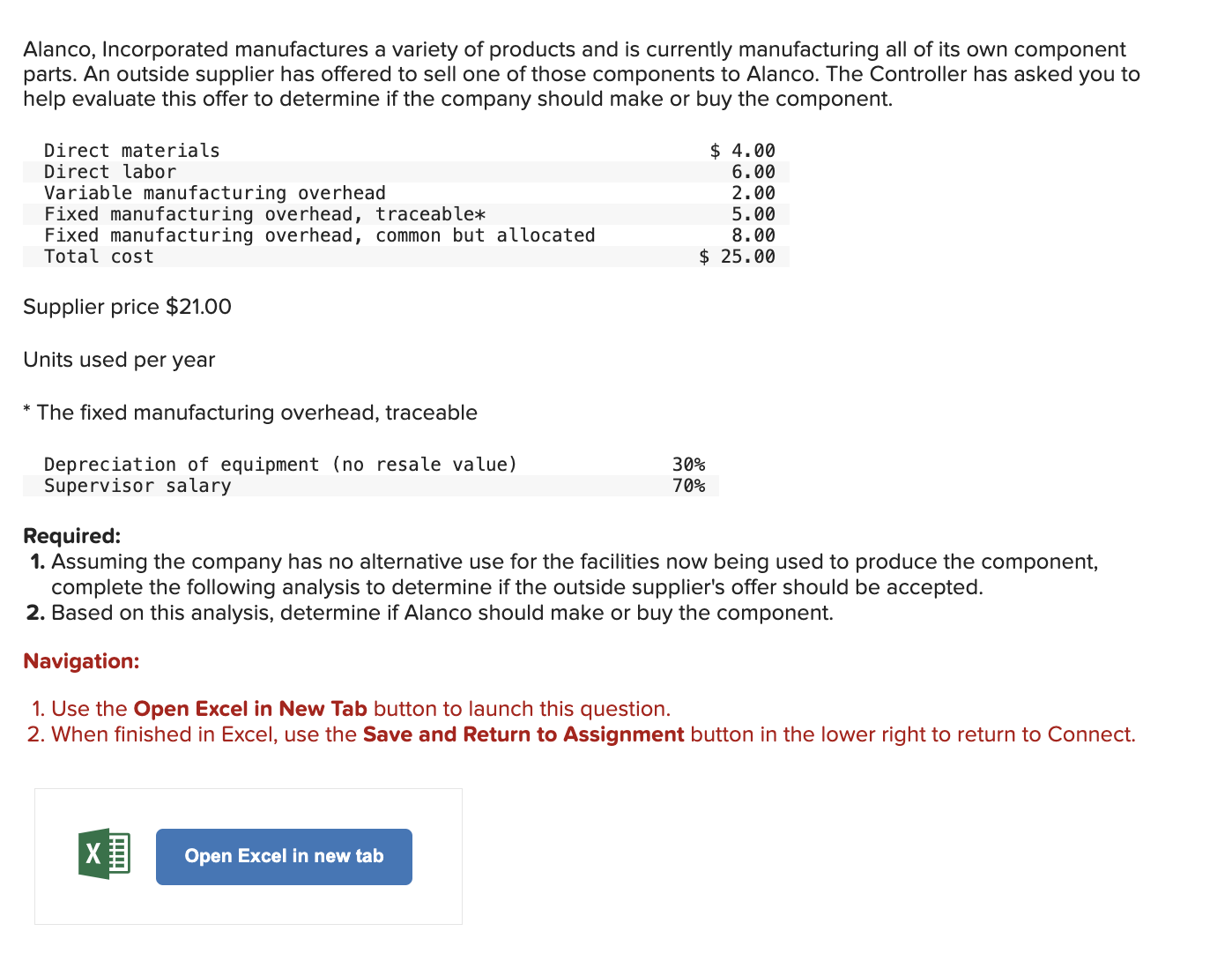 Solved Alanco, Incorporated manufactures a variety of | Chegg.com