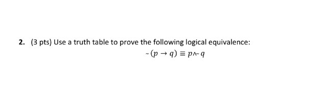 Solved Use a truth table to prove the following logical | Chegg.com