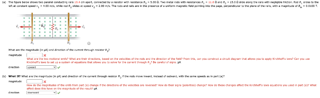 Solved (a) The figure below shows two parallel conducting | Chegg.com
