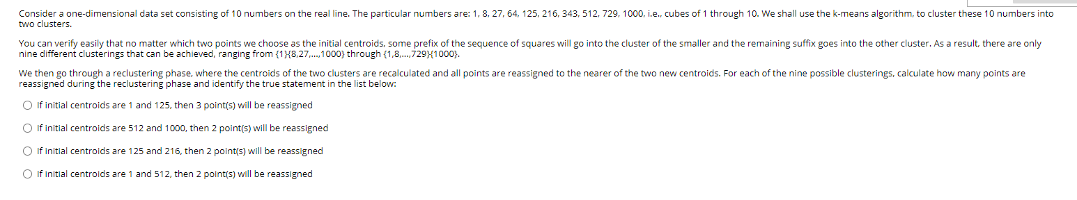 Solved Consider a one-dimensional data set consisting of 10 | Chegg.com