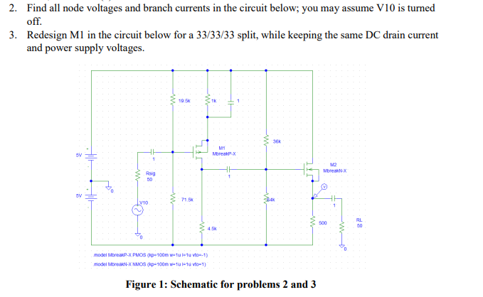 Solved 2. Find all node voltages and branch currents in the | Chegg.com