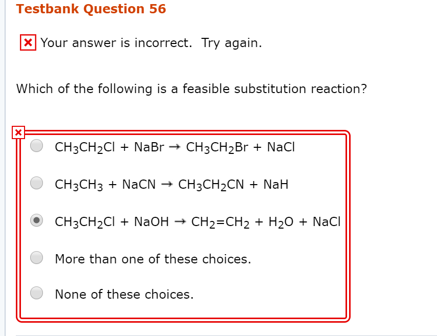 Solved Testbank Question 56 Your answer is incorrect. Try | Chegg.com