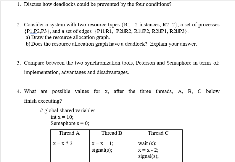 Solved Operating Systems : I hope you will solve both | Chegg.com