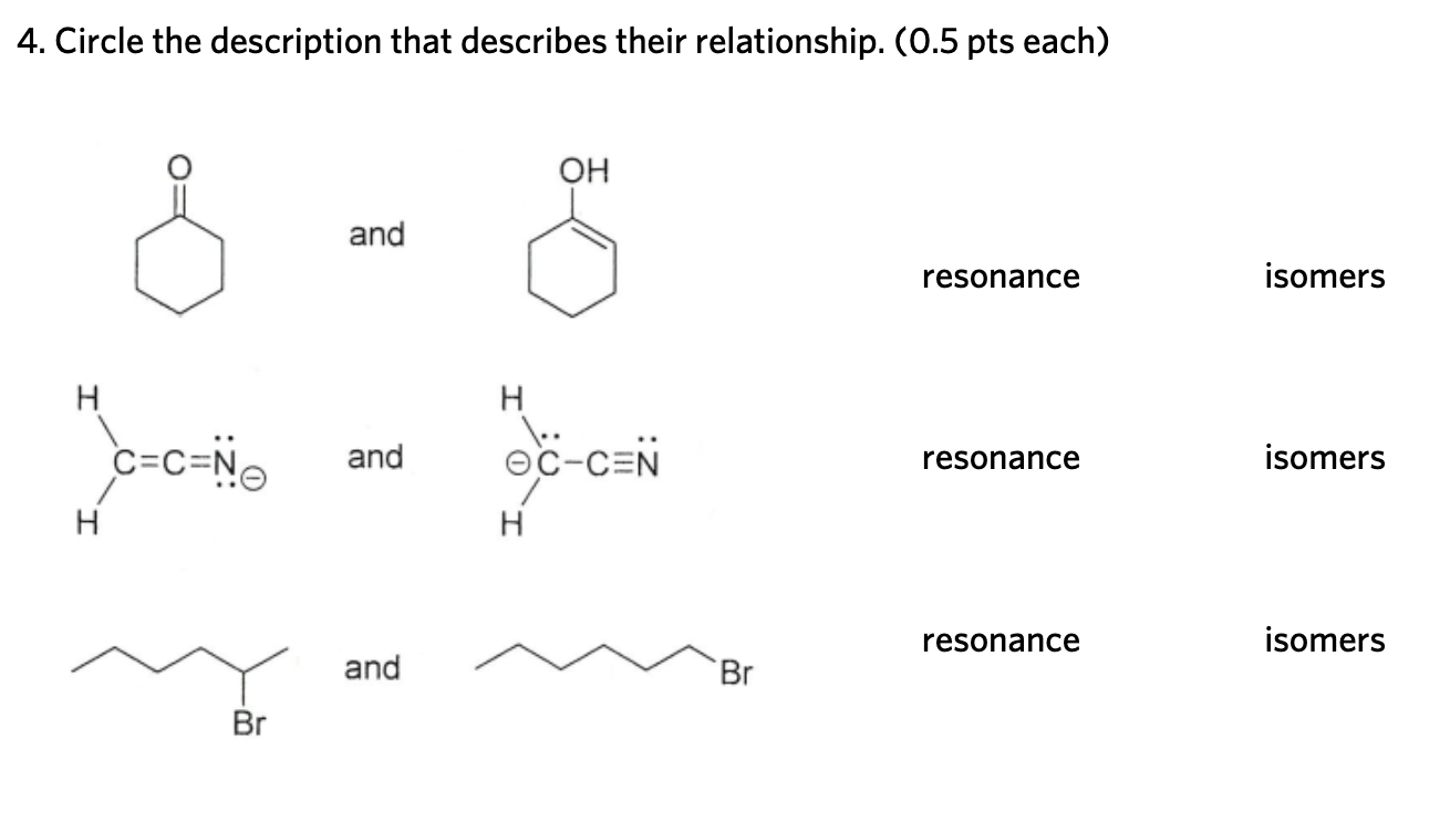 Solved 4. Circle the description that describes their | Chegg.com