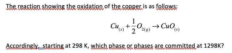 Solved The reaction showing the oxidation of the copper is | Chegg.com