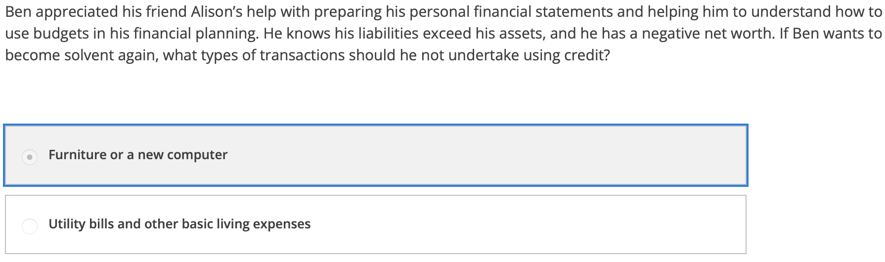 What step should Colin take next to establish credit? | Chegg.com