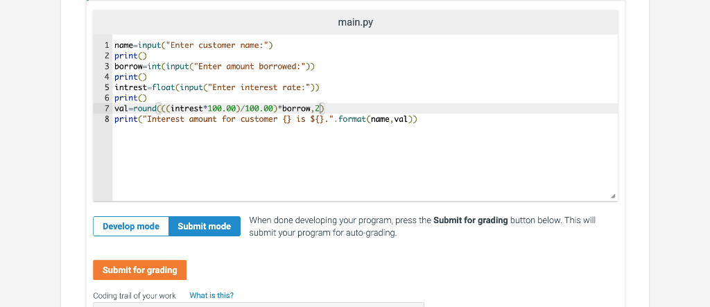 Solved 1 name=input("Enter customer name:") 2 print () 3 | Chegg.com