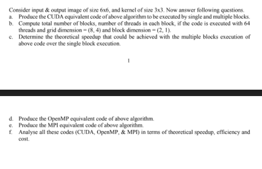Problem Statement 2 Most of image processing filters | Chegg.com