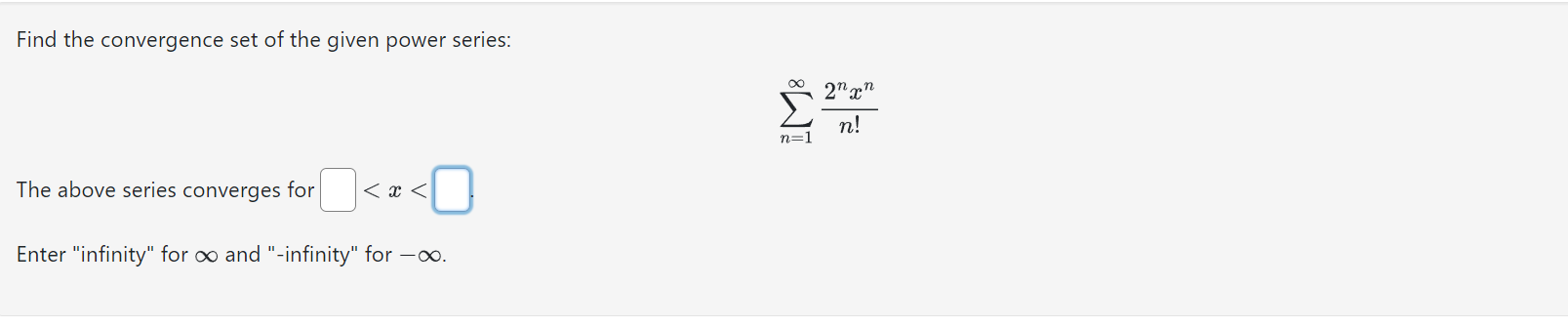 Solved Find the convergence set of the given power | Chegg.com
