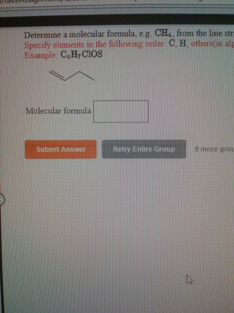 Solved Determine a molecular formula for each line structure | Chegg.com