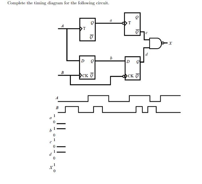 Solved Complete the timing diagram for the following | Chegg.com Solved Complete the timing diagram for the following | Chegg.com