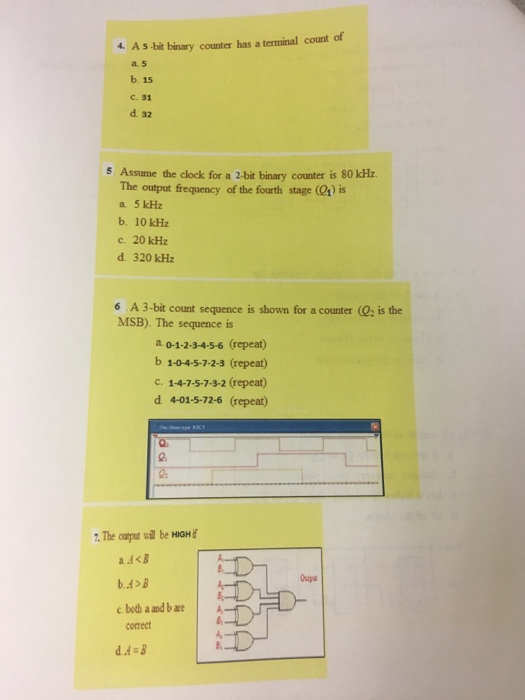 Solved Questions 1-20 MC: 1. The counter shown below is an | Chegg.com