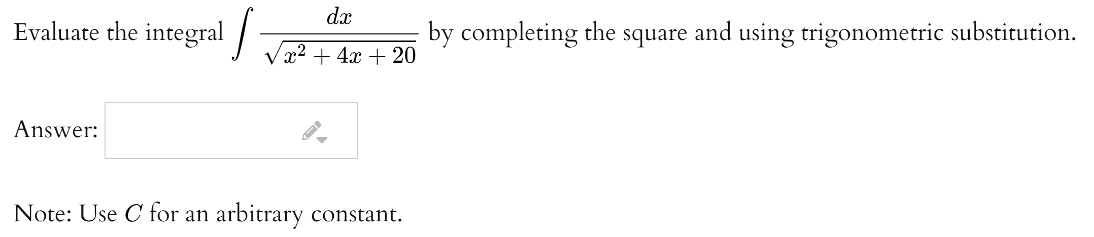 Solved Evaluate the integral S x2 dx using trigonometric | Chegg.com