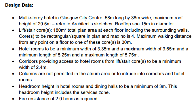 Draw a sketch for a typical upper hotel floor to | Chegg.com