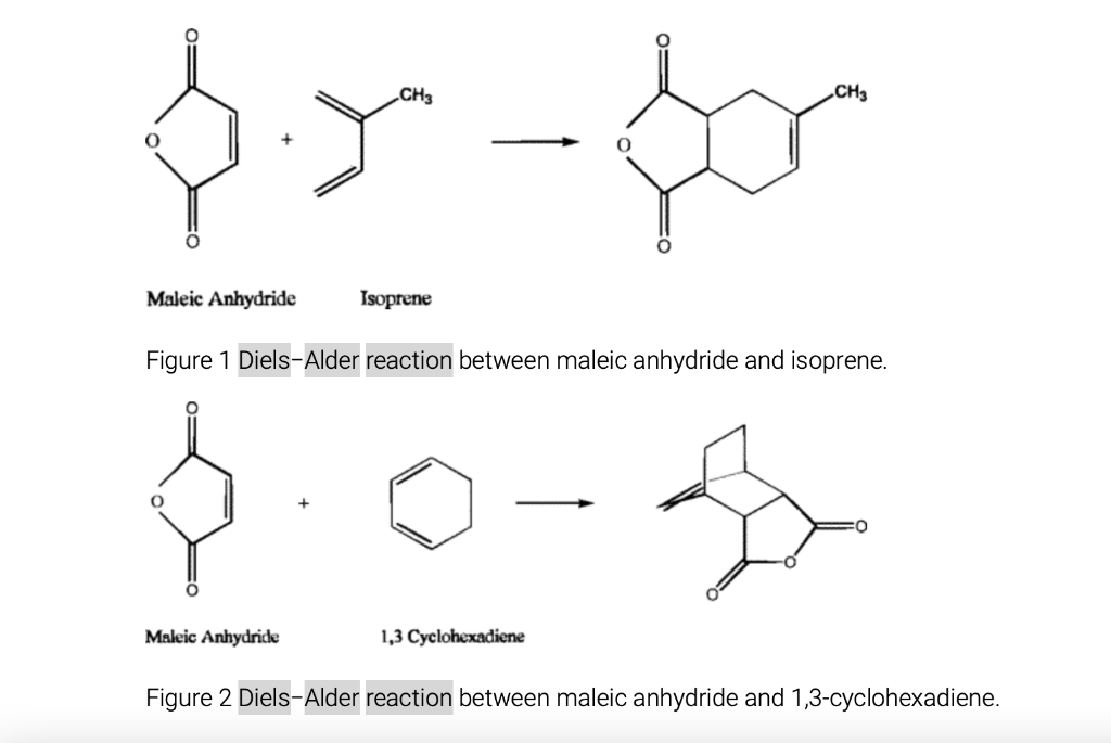 Solved CH3 CH3 Maleic Anhydride Isoprene Figure 1 | Chegg.com