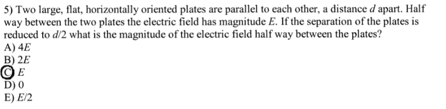 Solved 5) Two large, flat, horizontally oriented plates are | Chegg.com