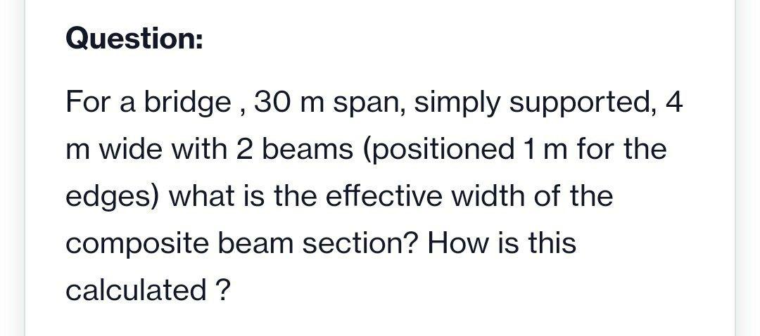 Solved Question: For a bridge, 30 m span, simply supported, | Chegg.com