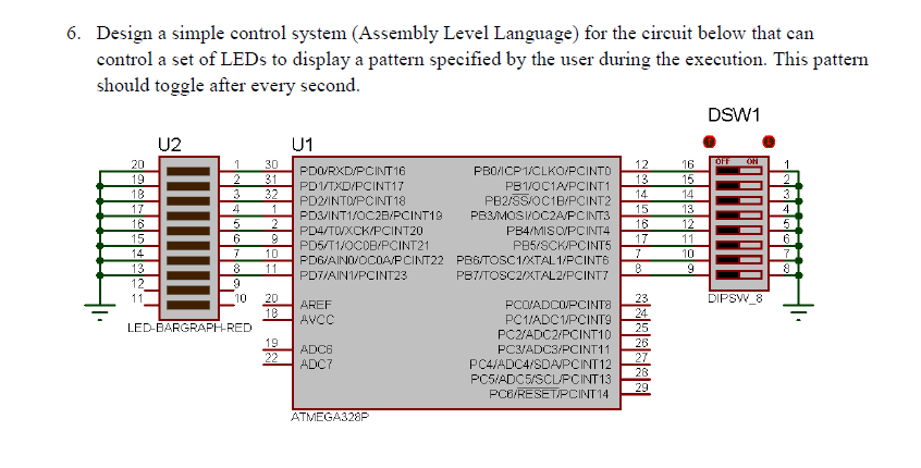 6. Design a simple control system (Assembly Level | Chegg.com