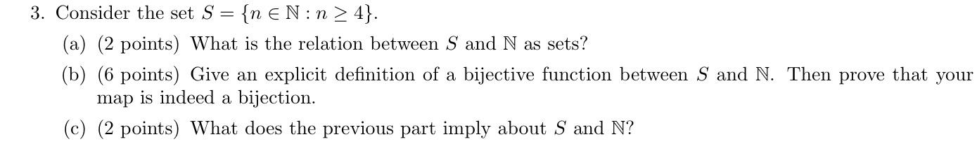 Solved 3 Consider The Set S N Enn 4 A 2 