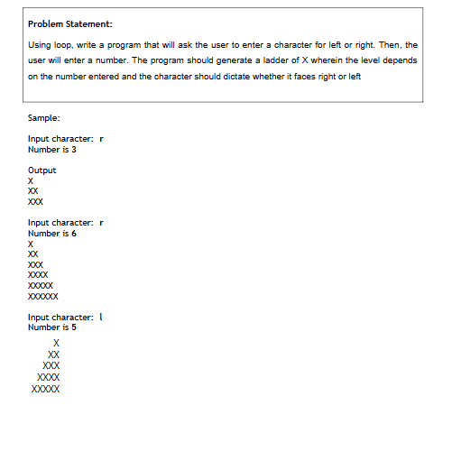 Solved Problem Statement:Using loop, write a program that | Chegg.com
