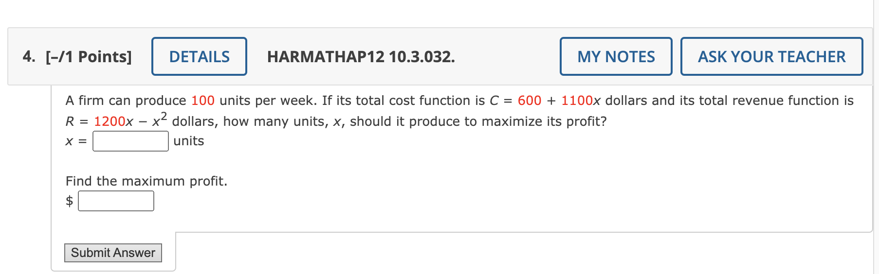 Solved A firm can produce 100 units per week. If its total | Chegg.com
