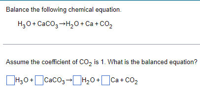 Solved Balance the following chemical equation. | Chegg.com