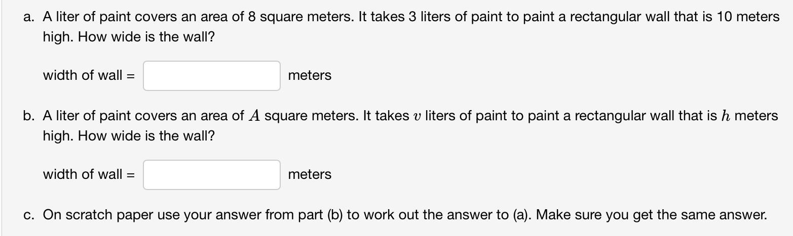 Solved a. A liter of paint covers an area of 8 square | Chegg.com