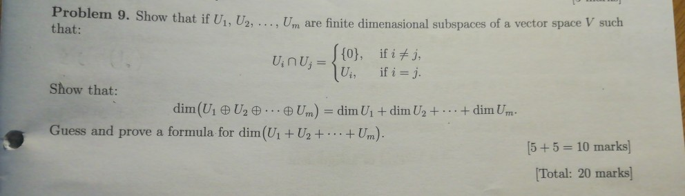 Solved DJ Show that if U1, U2, ..., Um are finite | Chegg.com