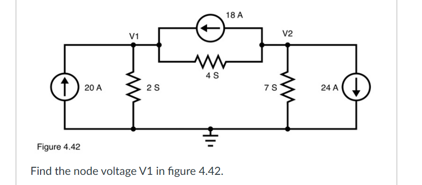 Solved Figure 4.42Find the node voltage V1 in figure 4.42. | Chegg.com Solved Figure 4.42Find the node voltage V1 in figure 4.42. | Chegg.com