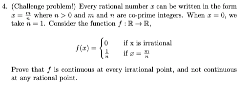 Solved 4. (Challenge problem!) Every rational number & can | Chegg.com