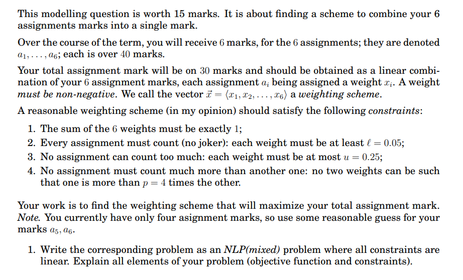 Solved This modelling question is worth 15 marks. It is | Chegg.com