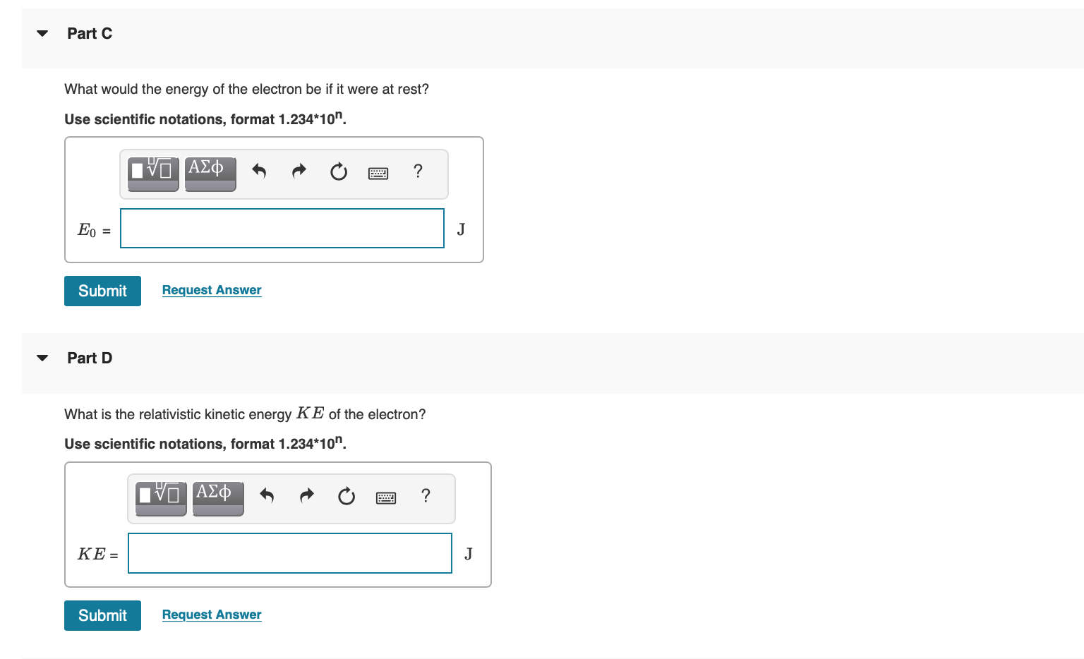 Solved An electron has a rest mass m0=9.11×10−31 kg. When it | Chegg.com