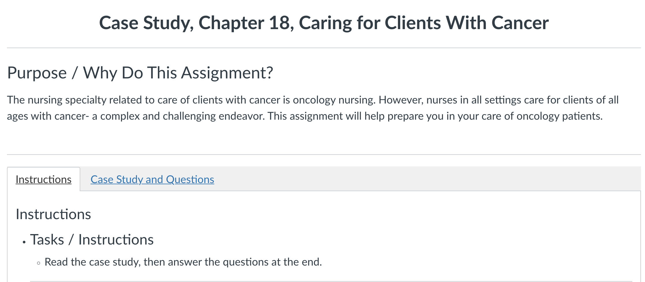 Solved Case Study, Chapter 18, Caring for Clients With | Chegg.com