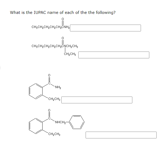 Solved What is the IUPAC name for each of the following | Chegg.com