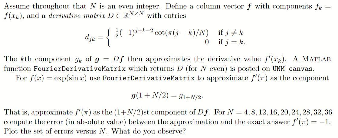 Solved 3. Here we approximate f′(x) for a periodic function | Chegg.com
