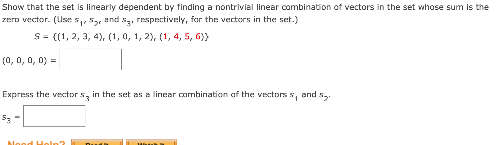 Solved Show that the set is linearly dependent by finding a | Chegg.com